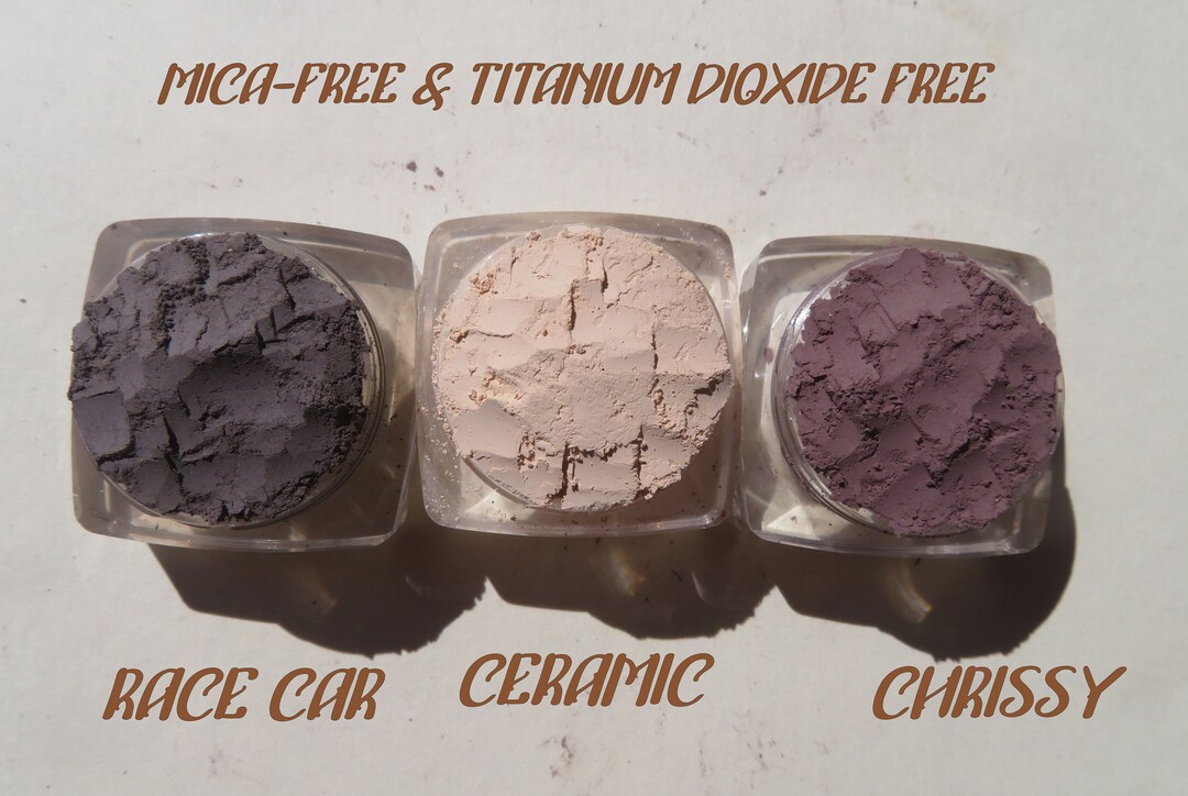Mica-free and Titanium Dioxide Free Mineral Eyeshadow Set: Light Browns ...