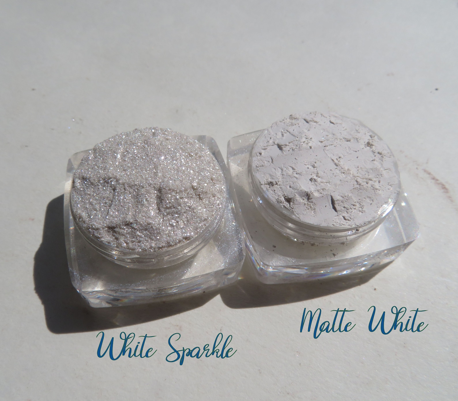 White Sparkle & Matte White Mineral Eyeshadow Set Heavy - Etsy