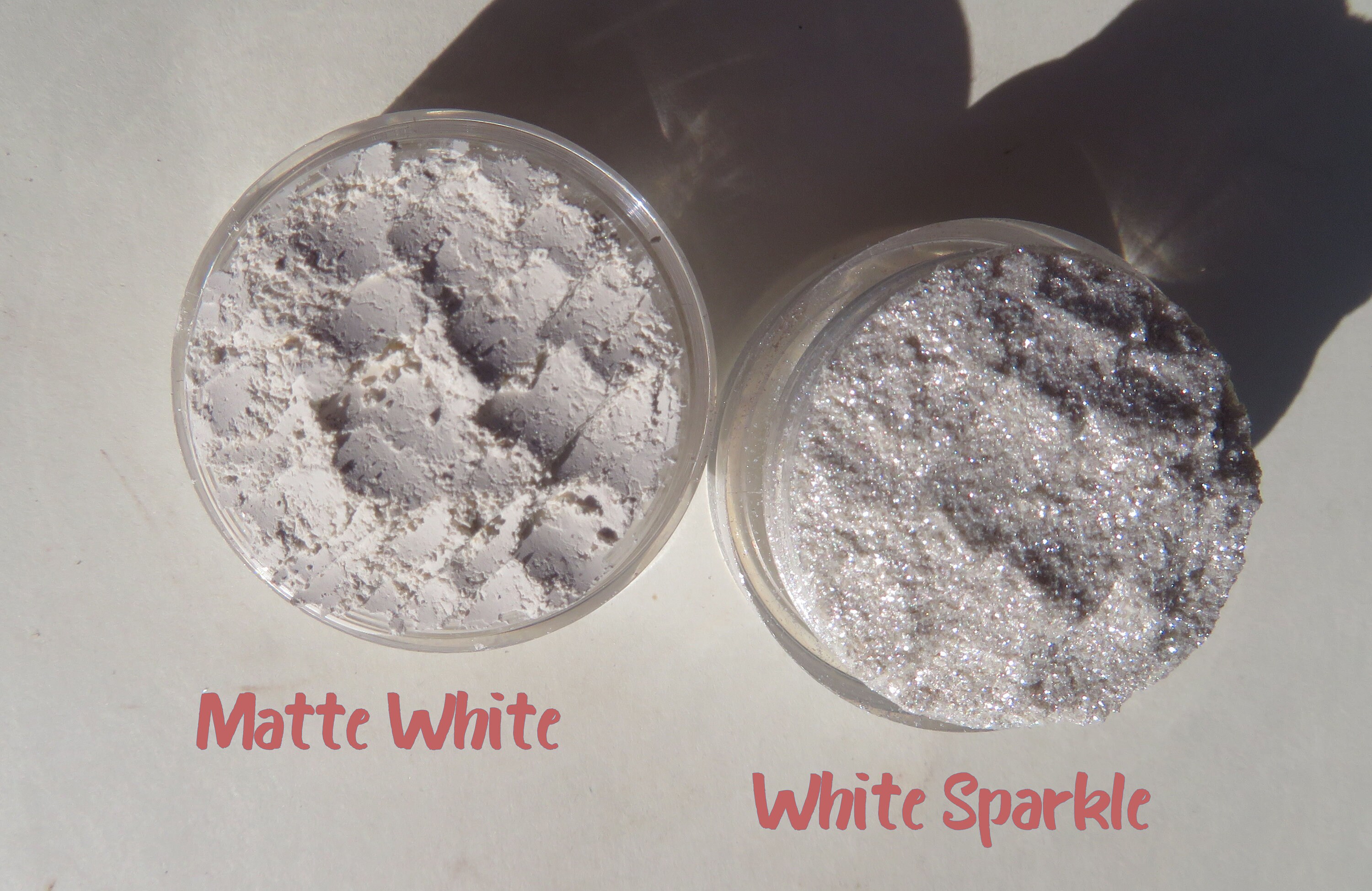 White Sparkle & Matte White Mineral Eyeshadow Set Heavy | Etsy