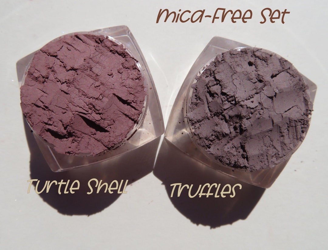 Mica and Titanium Dioxide Free Matte Brown Mineral Eyeshadow Set: Vegan ...