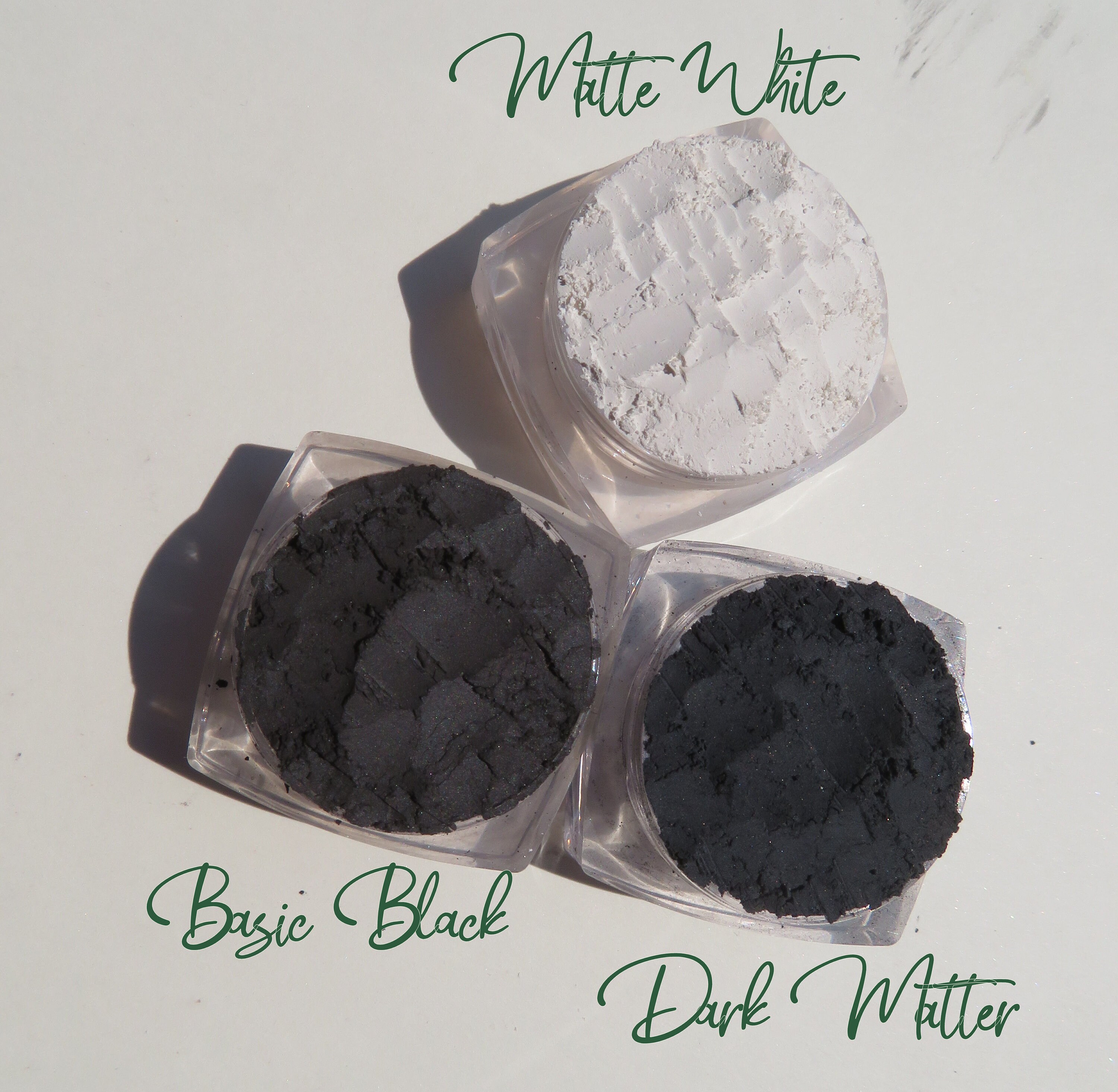 3 Matte Dark Eyeshadow Set Basic Matte Black Eyeliner | Etsy