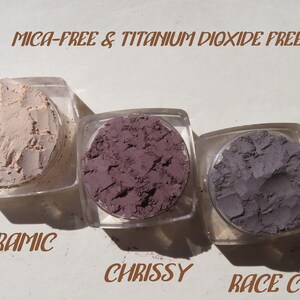 Mica-free and Titanium Dioxide Free Mineral Eyeshadow Set: Light Browns ...