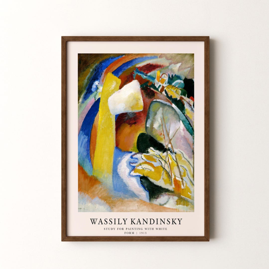 Wassily Kandinsky Print, Study for Painting With White Form Framed or ...