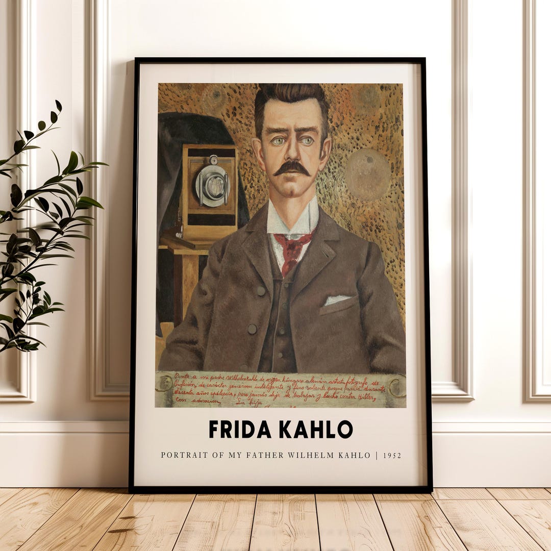 Frida Kahlo Print, Portrait of My Father Wilhelm Kahlo Framed or ...
