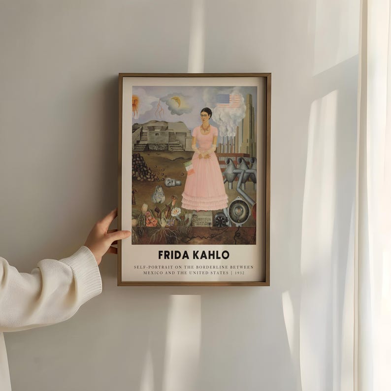 Frida Kahlo Print, Self Portrait Framed or Unframed Vertical Poster - Etsy