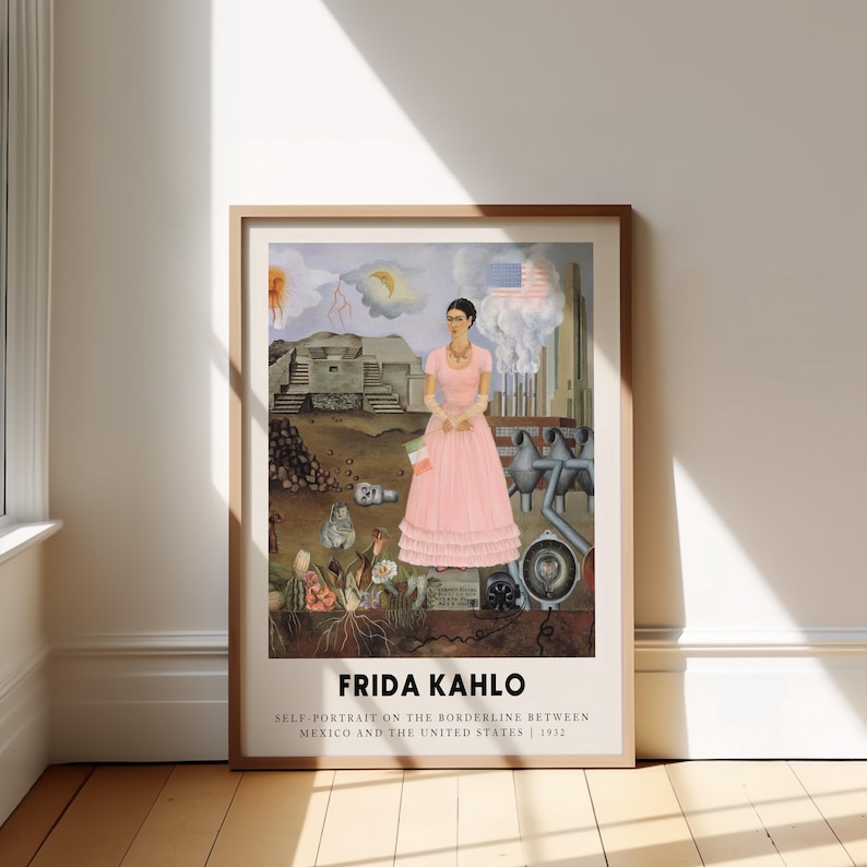 Frida Kahlo Print, Self Portrait Framed or Unframed Vertical Poster - Etsy