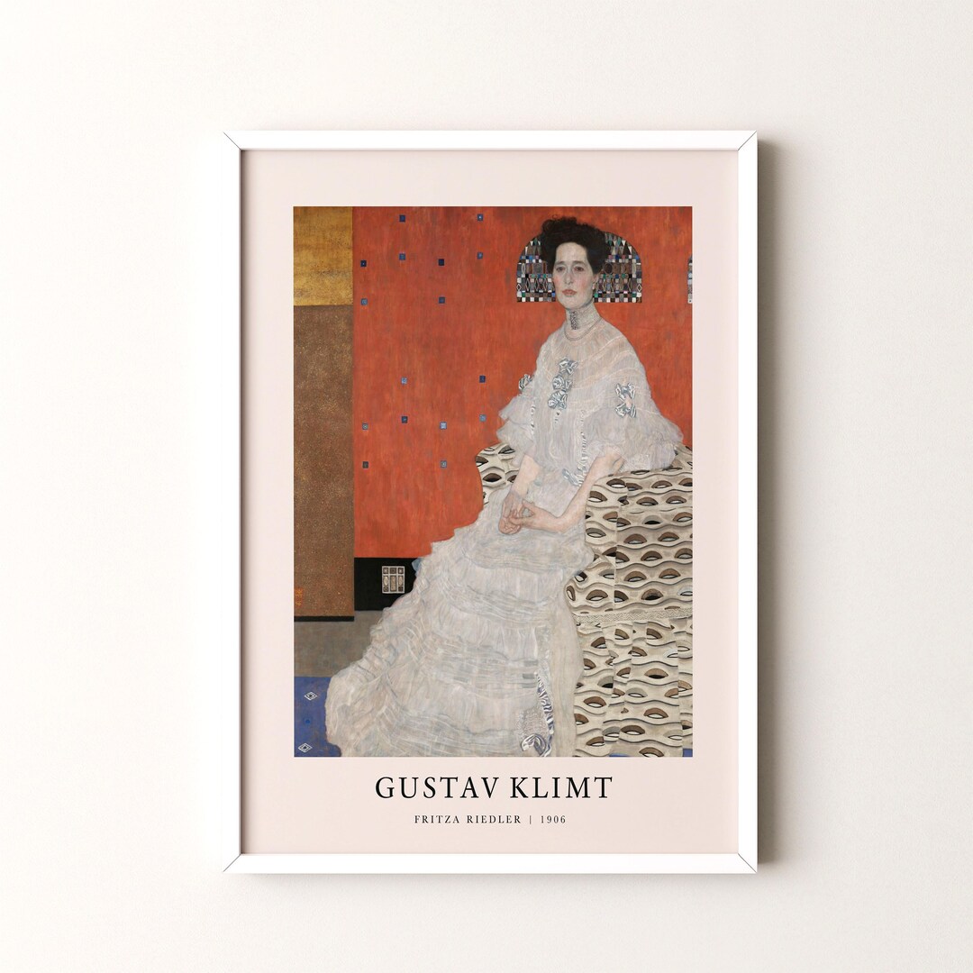 Gustav Klimt Print, Fritza Riedler Framed or Unframed Vertical Poster ...