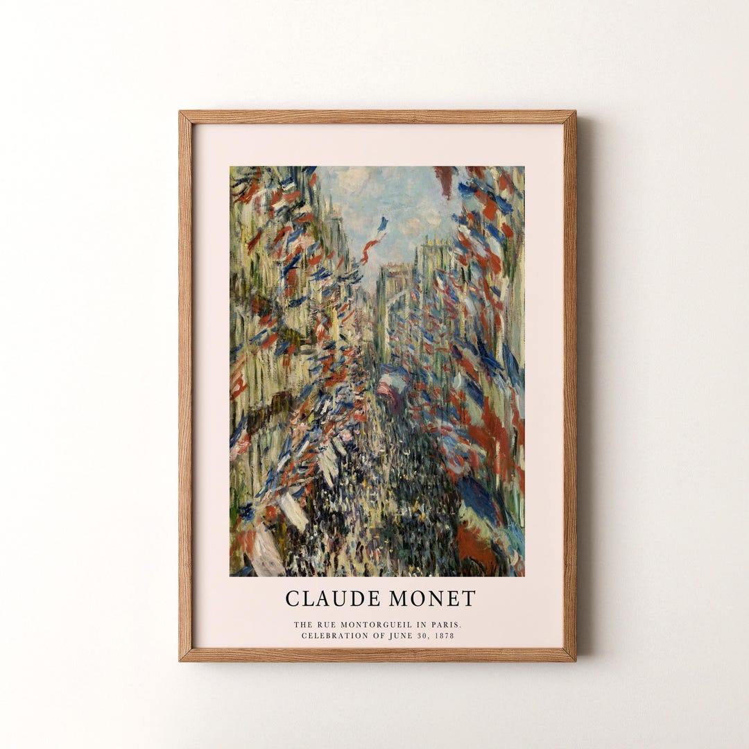 Claude Monet Print, Celebration of June 30 Framed or Unframed Vertical ...