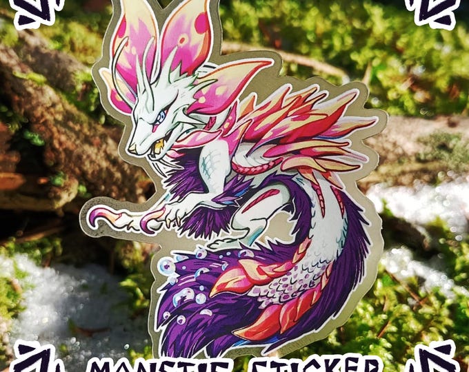 Monster Hunter Mizutsune Vinyl Sticker - Etsy