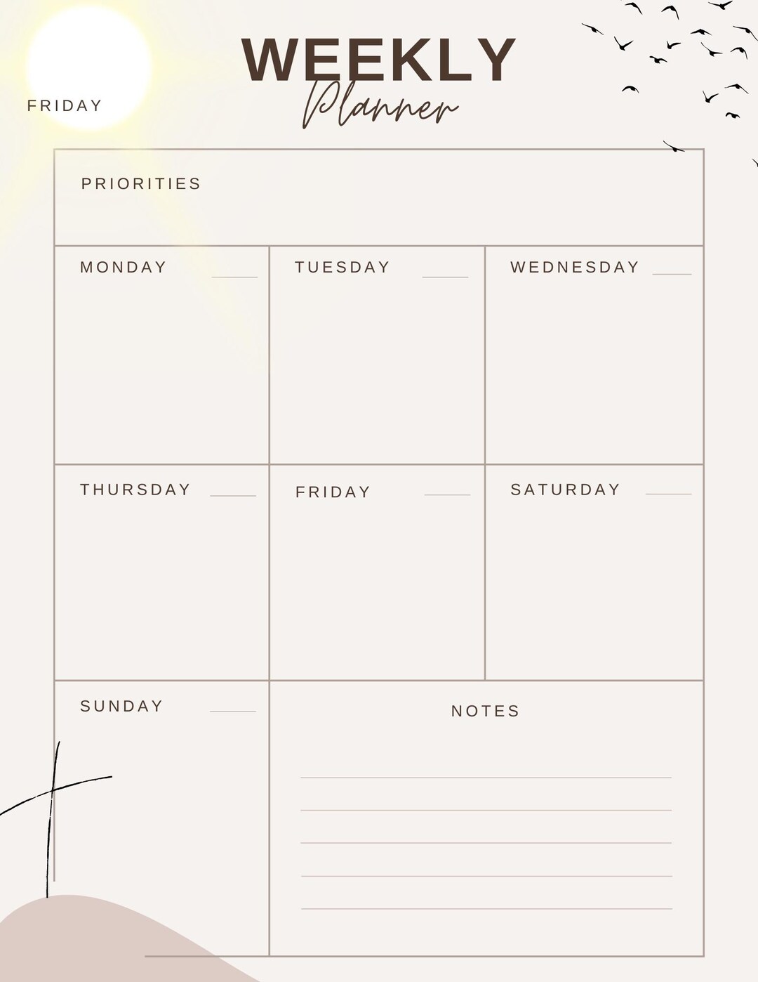 Christian Weekly Planner Printable | Faith Based Weekly Organizer ...