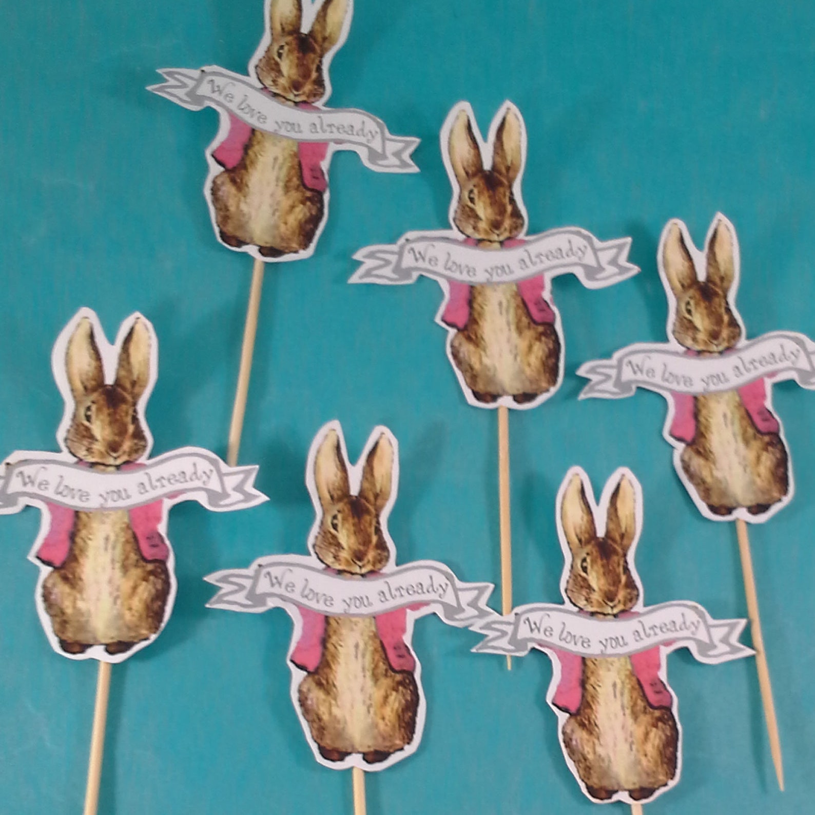 Pink Peter Rabbit Cupcake Toppers Peter Rabbit Birthday Girl | Etsy