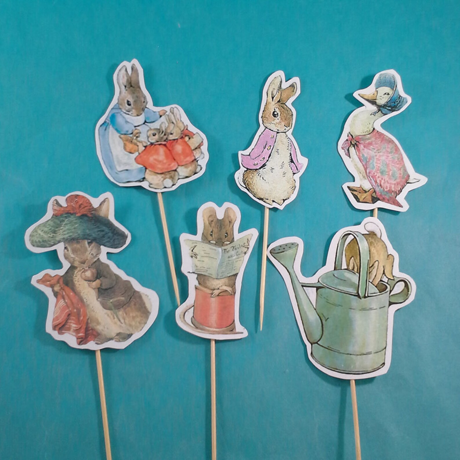 Peter Rabbit Cupcake Toppers Pink Peter Rabbit Birthday - Etsy