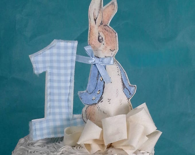 Peter Rabbit Cake Topper Fabric Peter Rabbit First Birthday - Etsy