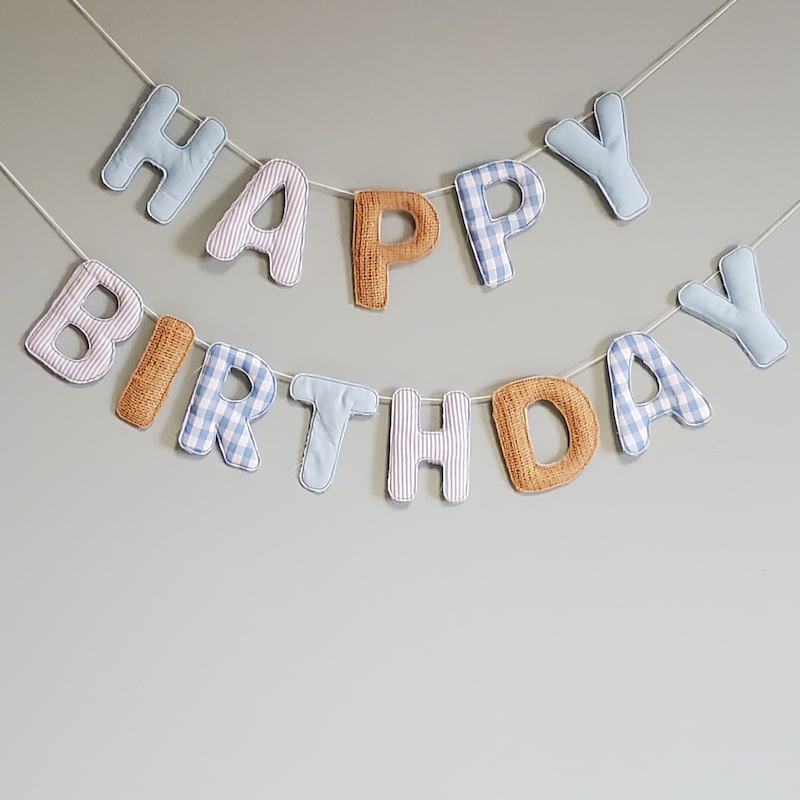 Happy Birthday Banner Fabric - Etsy