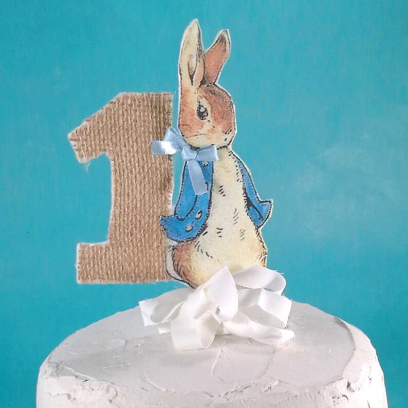 Shabby Chic Peter Rabbit Cake Topper Fabric Peter Rabbit - Etsy