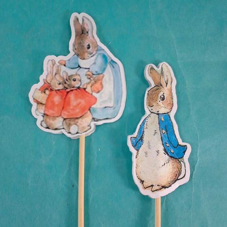 Peter Rabbit Cupcake Toppers Peter Rabbit Birthday Shower - Etsy