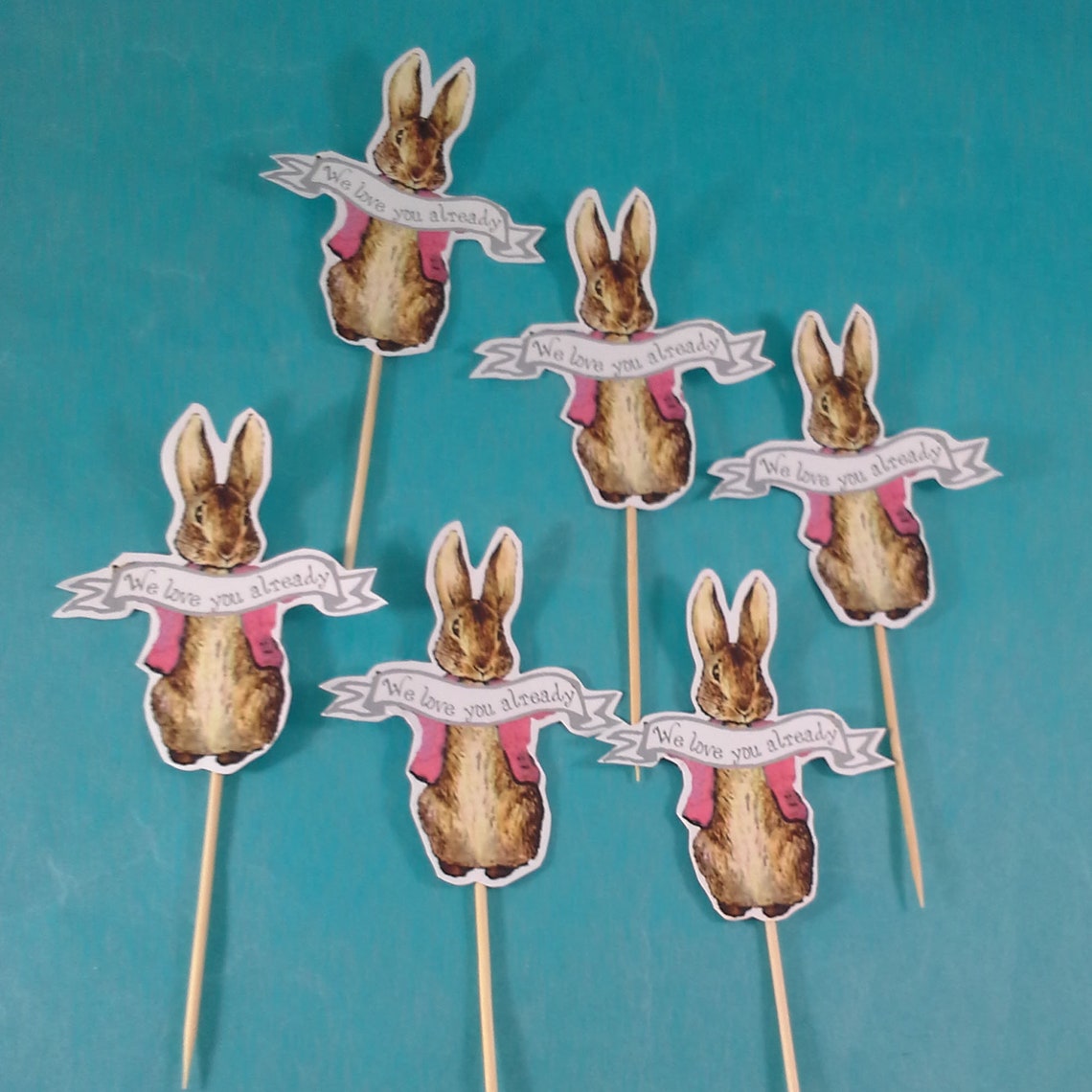 Pink Peter Rabbit Cupcake Toppers Peter Rabbit Birthday Girl | Etsy