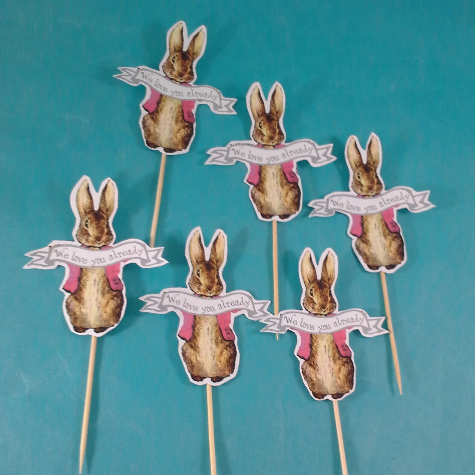 Pink Peter Rabbit Cupcake Toppers Peter Rabbit Birthday Girl | Etsy