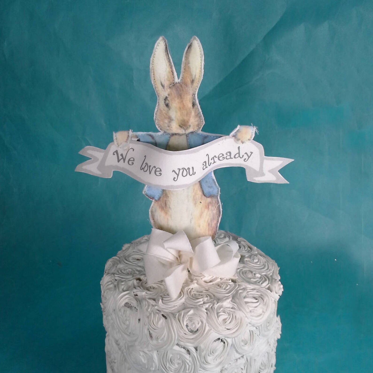 Peter Rabbit Cake Topper Fabric Peter Rabbit Baby Shower | Etsy