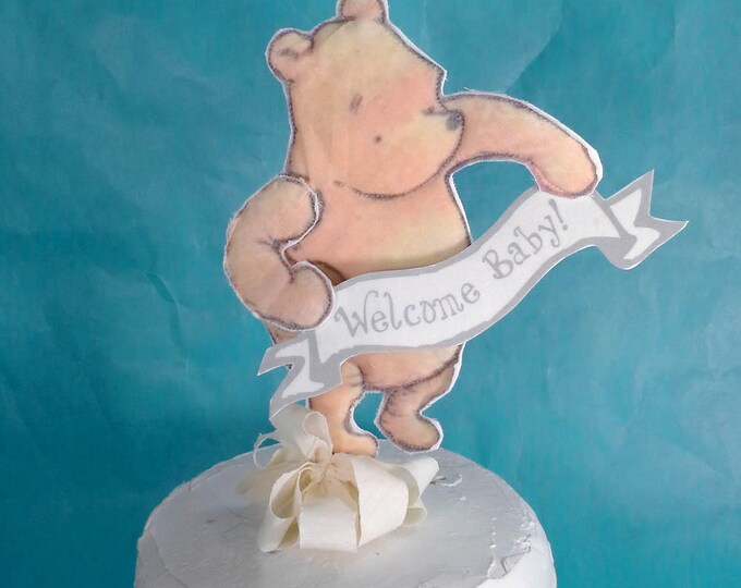 Classic Pooh Bear Cake Topper Large Fabric Winnie the Pooh - Etsy