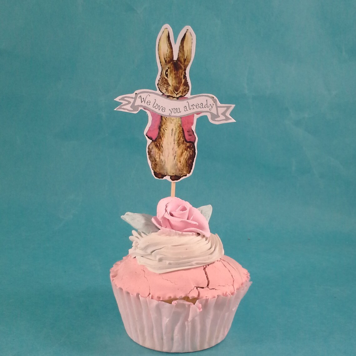 Pink Peter Rabbit Cupcake Toppers Peter Rabbit Birthday Girl | Etsy