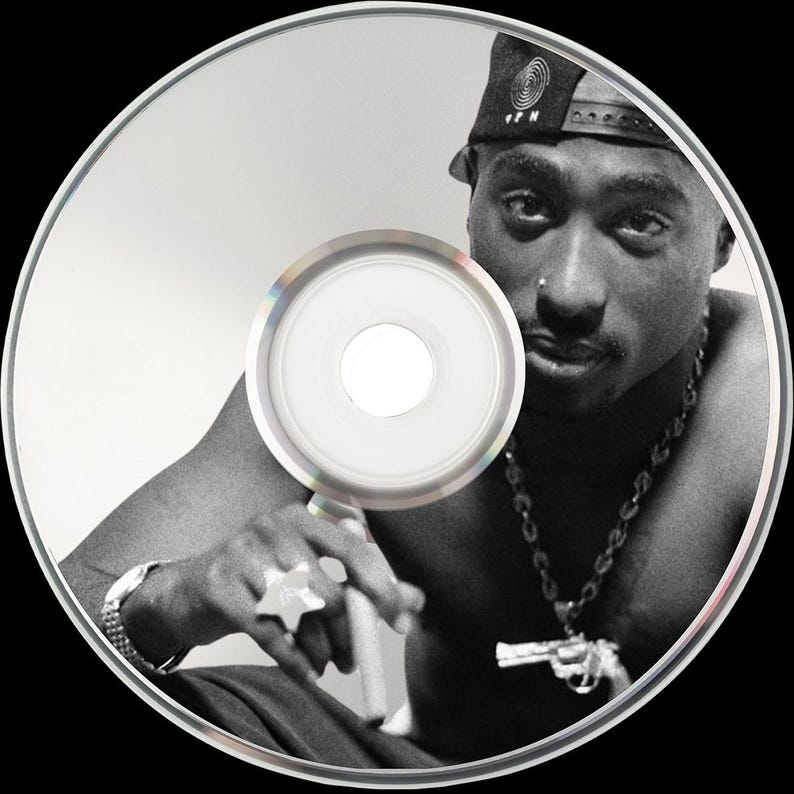 2PAC BW 12” Mirror CD Art - Etsy