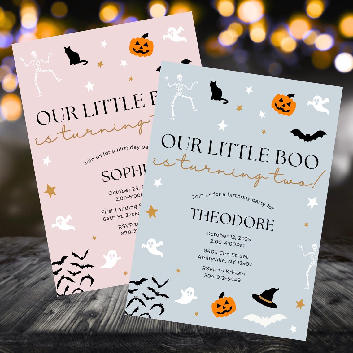 Custom Our Little Boo is Turning Two Invitation, Our Boo is Two, Boo is ...
