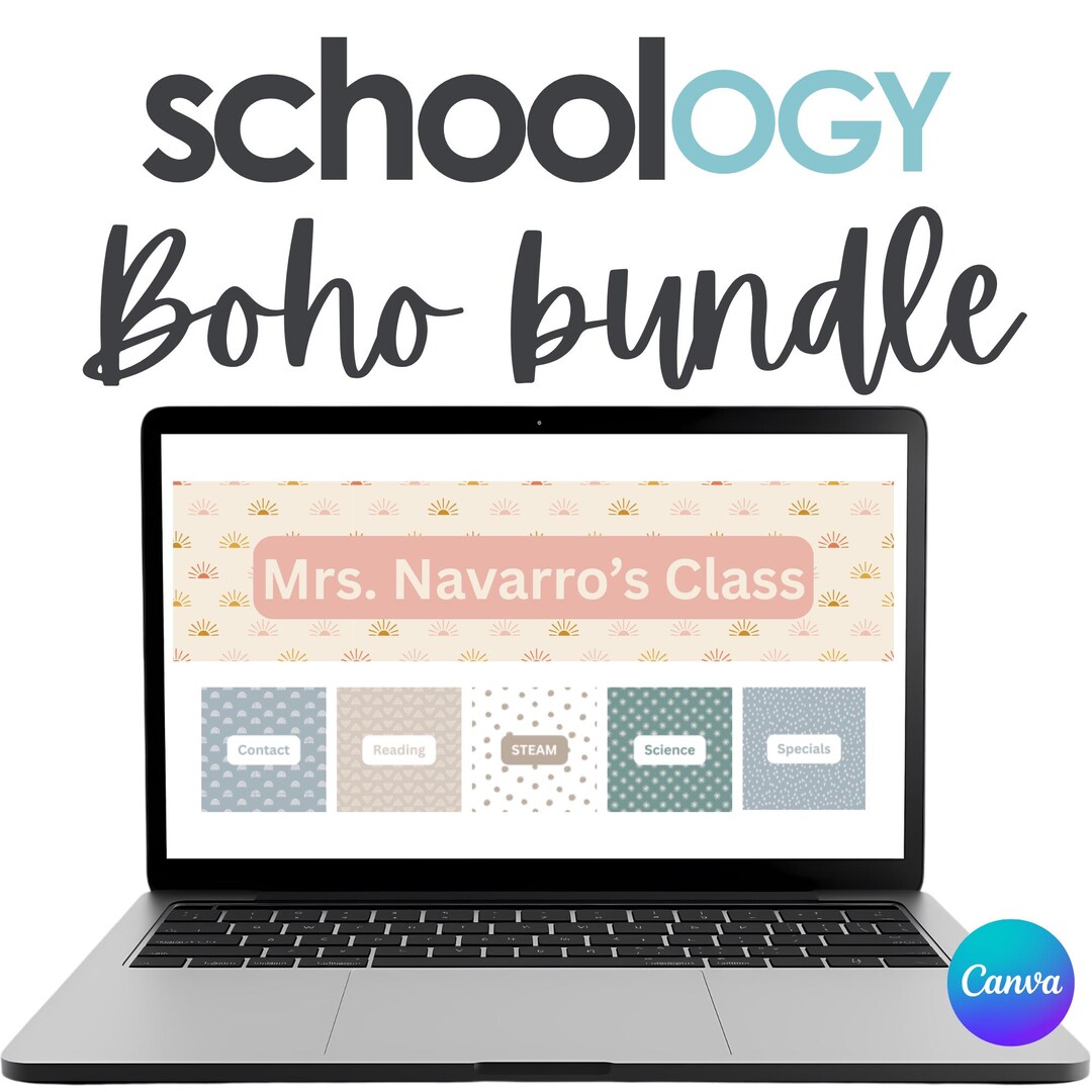 Schoology Boho Bundle, Schoology Buttons, Schoology Header, Schoology ...