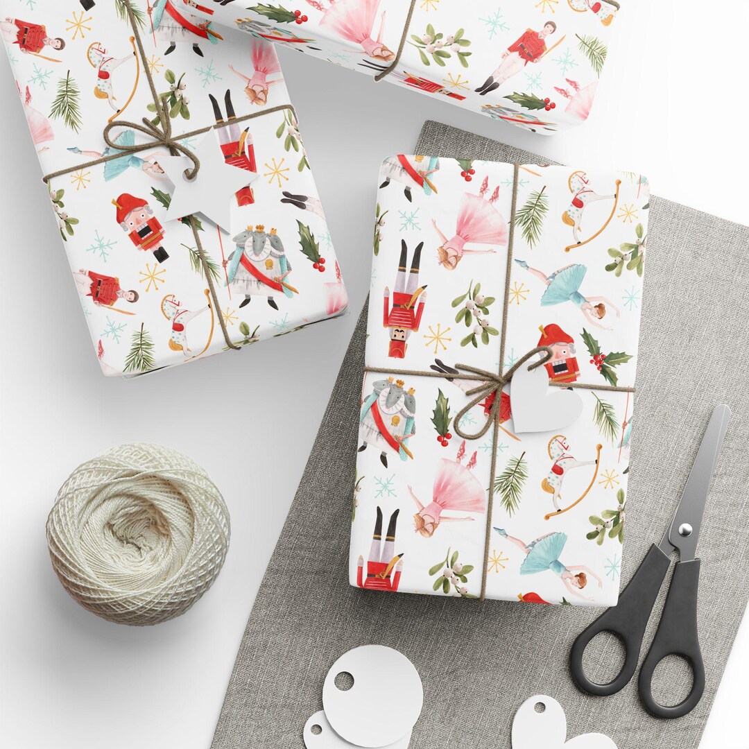 Nutcracker Gift Wrap, Nutcracker Wrapping Paper, Nutcracker Holiday ...