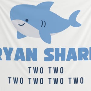 Custom Baby Shark Two Two Two Banner, Baby Shark Two Two Two Backdrop ...