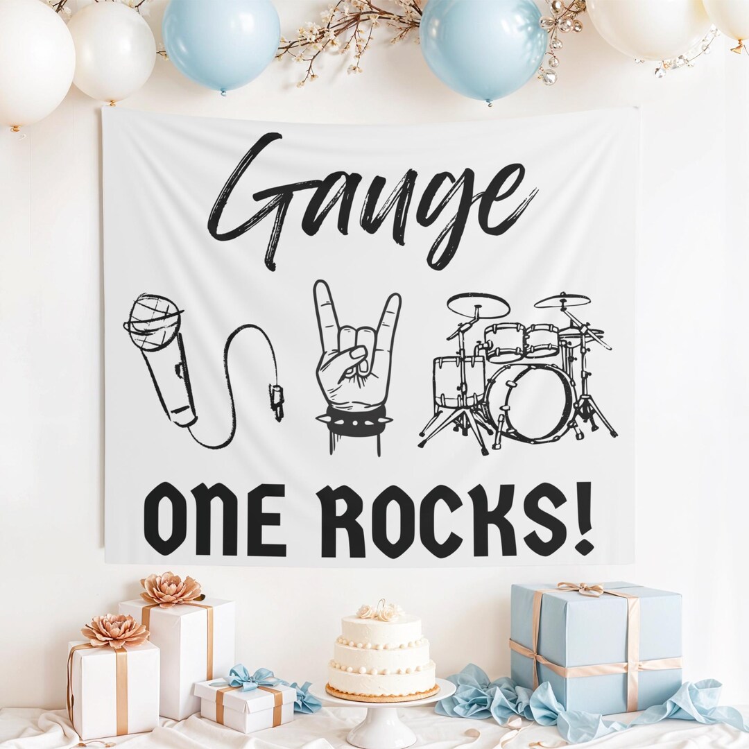 Custom One Rocks Banner, One Rocks Birthday, One Rocks Birthday Poster ...