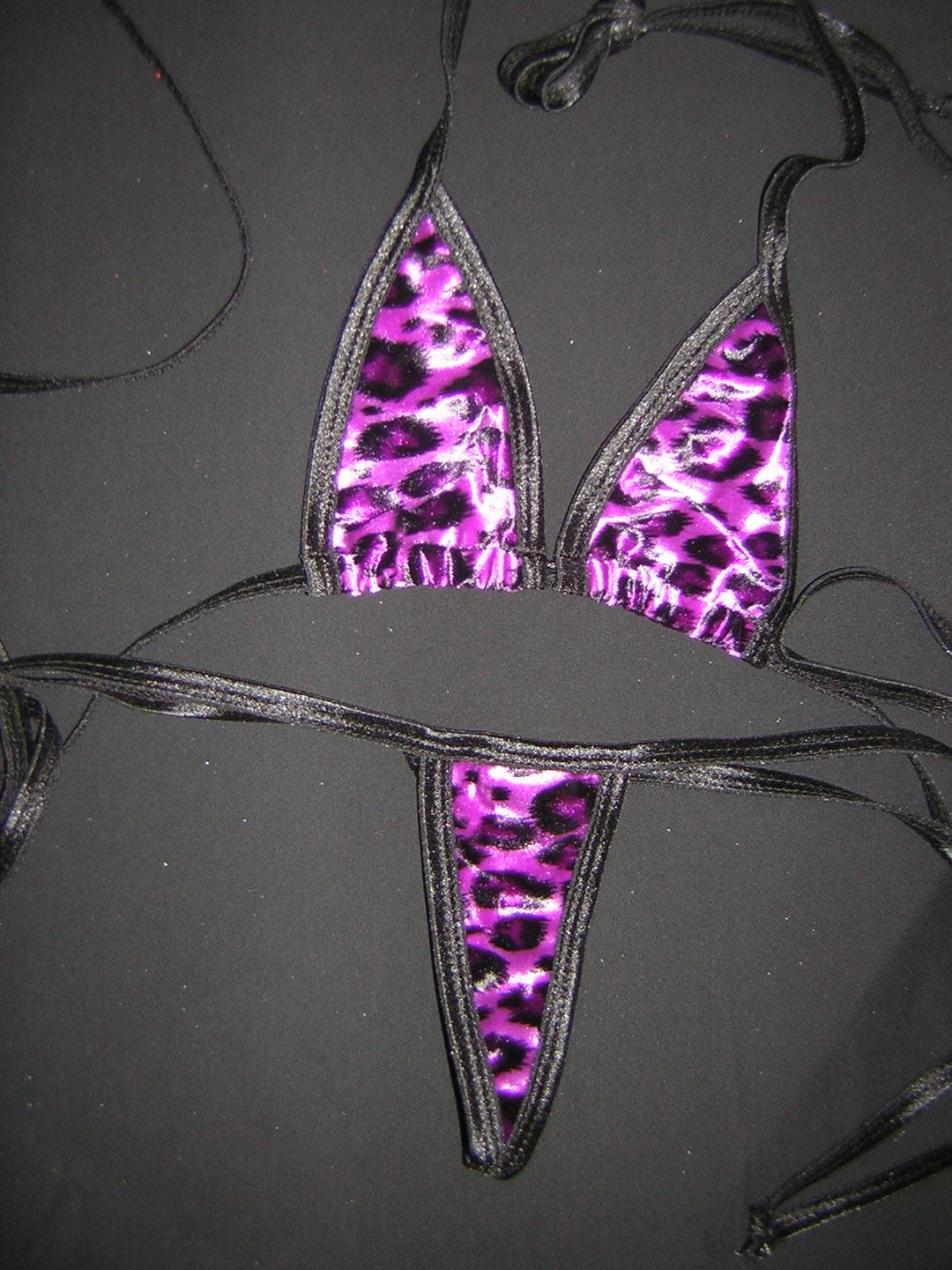 Extreme Micro Bikini Velvet Exoticwear Stripper Microkini G-string Exotic Dancewear - Etsy