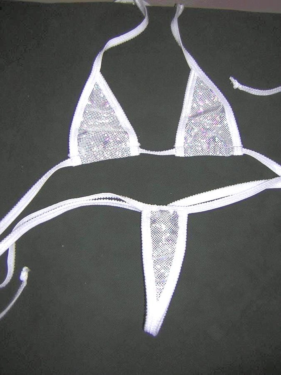 Exotic Dancewear Shatterglass Extreme Micro Bikini Hologram Stripper G-string Microkini - Etsy