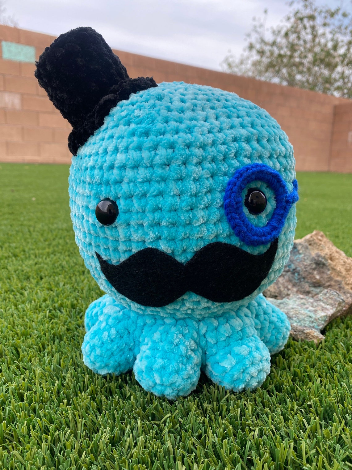 Fancy Octopus With Top Hat and Monocle Amigurumi Stuffed Toy - Etsy