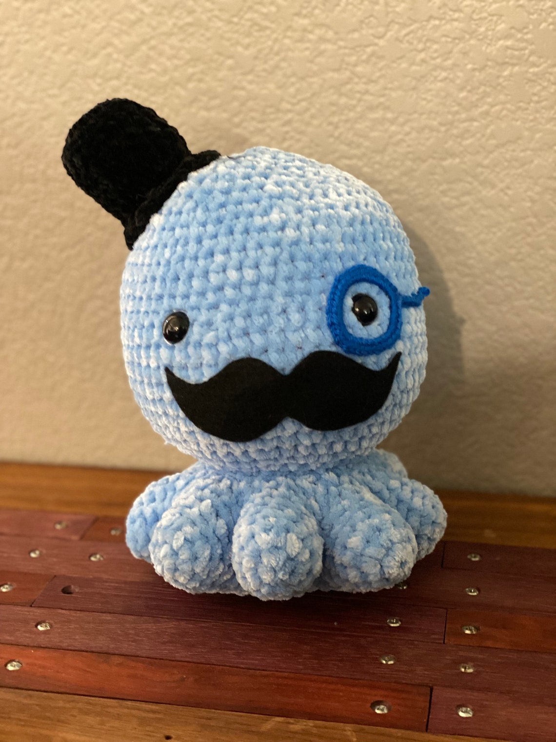 Fancy Octopus With Top Hat and Monocle Amigurumi Stuffed Toy - Etsy