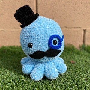 Fancy Octopus With Top Hat and Monocle Amigurumi Stuffed Toy - Etsy