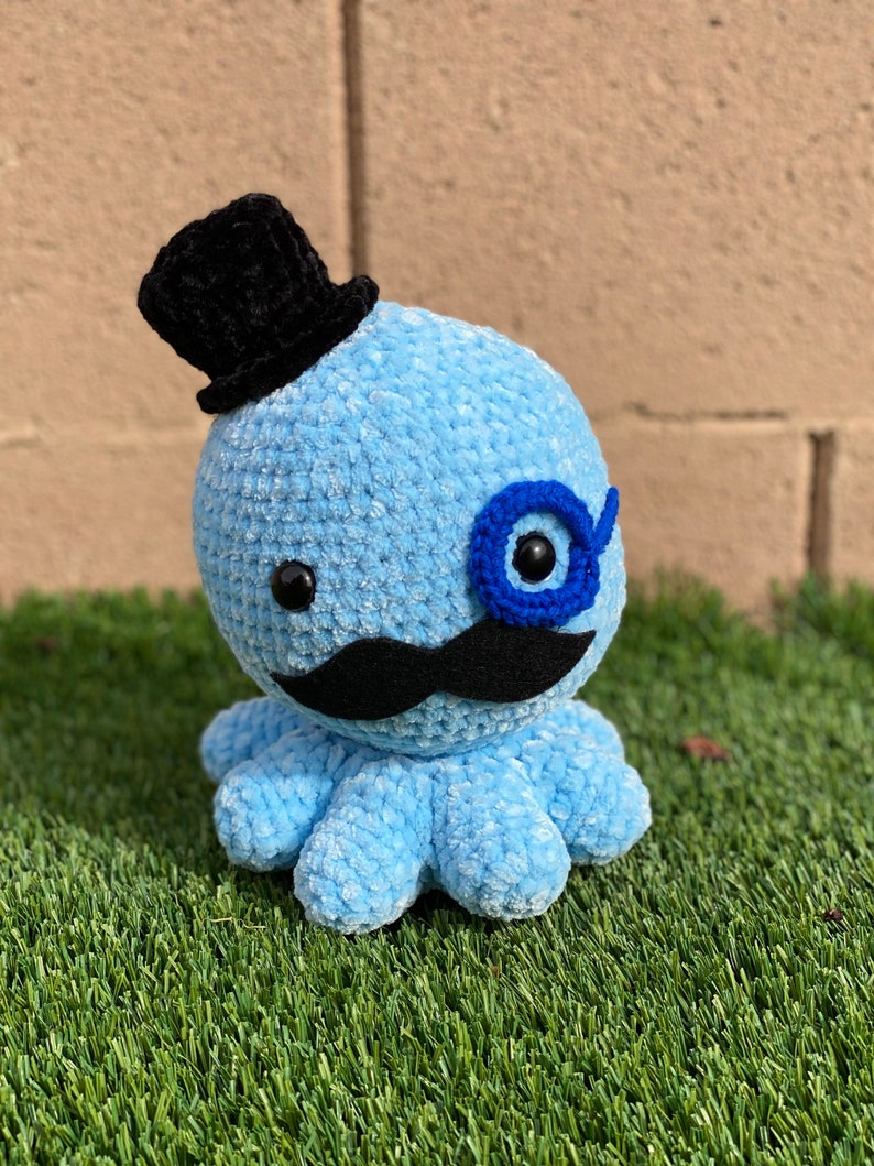 Fancy Octopus With Top Hat and Monocle Amigurumi Stuffed Toy - Etsy
