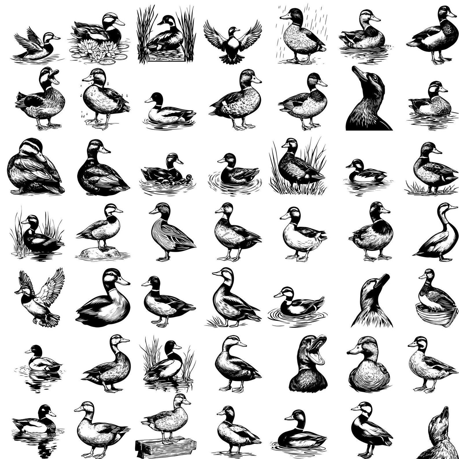 110+ Mallard Duck Bundle Svg, Dxf, Eps, Ai, Pdf, Jpg, Png Bird ...