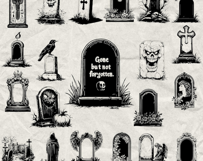 5 Gravestones Printable Halloween Decorations ~ Wild West Party Photo ...