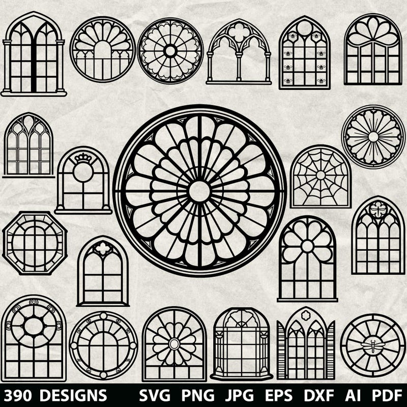 Gothic Window Svg for Cnc - Etsy UK