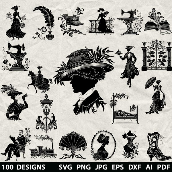 Victorian Pattern Vector - Etsy