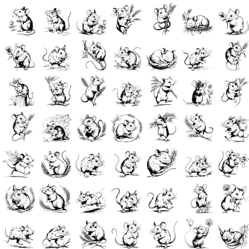 60+ Field Mouse Bundle Svg, Dxf, Eps, Ai, Pdf, Jpg, Png Cute ...