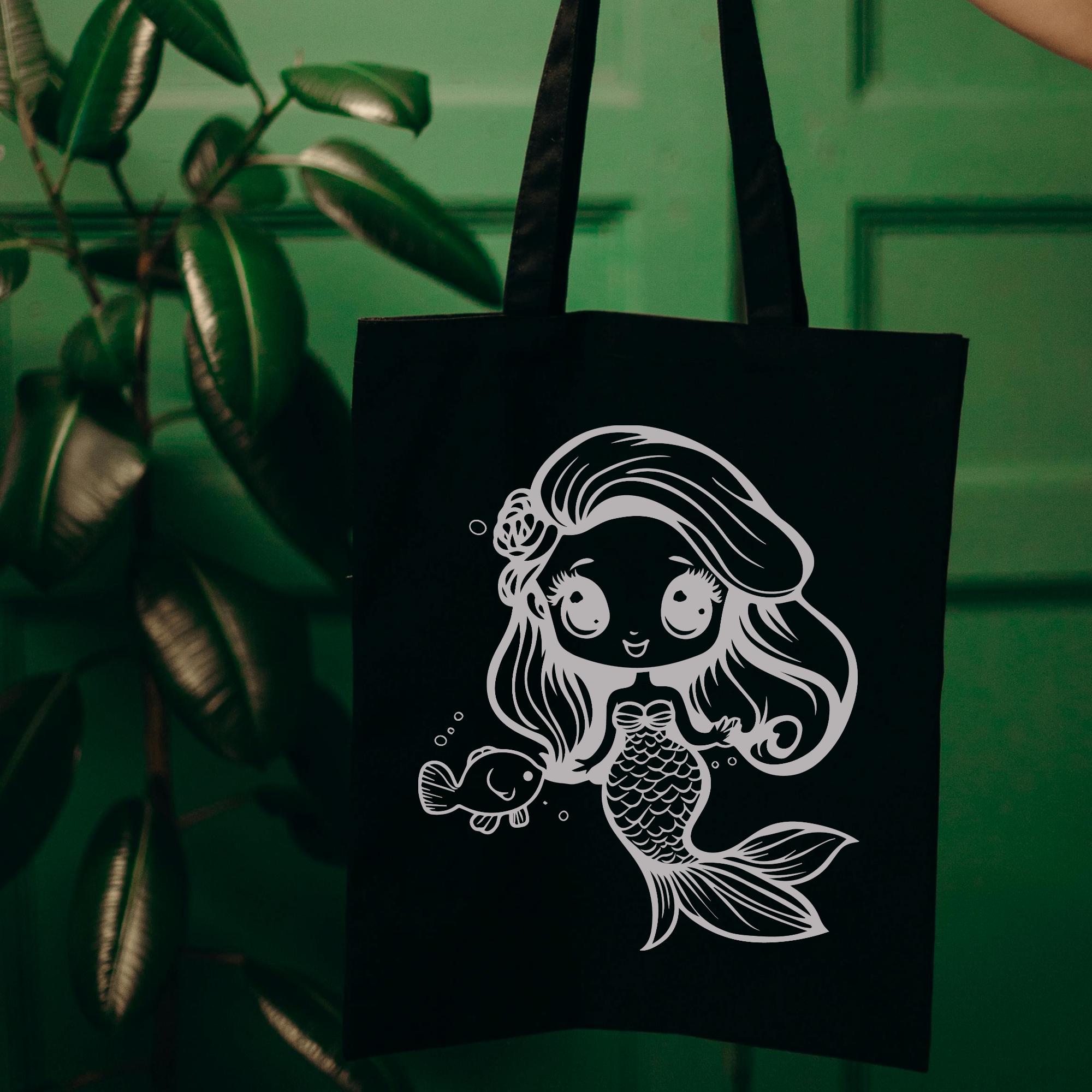 128 Mermaid Svg, Dxf, Eps, Ai, Pdf, Jpg, Png Ocean Animals Grayscale ...