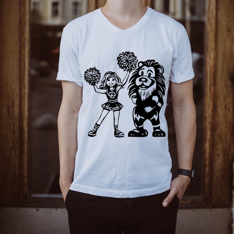 112 Cheerleader Laser Svg, Dxf, Eps, Ai, Pdf, Jpg, Png Cheer Grayscale ...