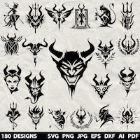 Angel and Devil Svg Devil SVG Bundle, Devil Clipart, Demon Cut Files ...