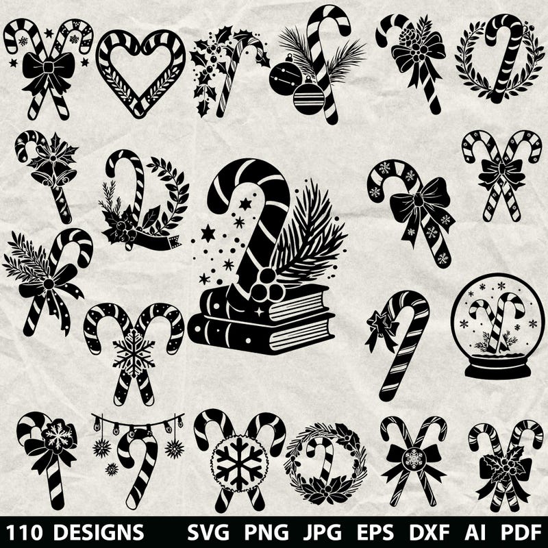 Rustic Candy Cane Png - Etsy