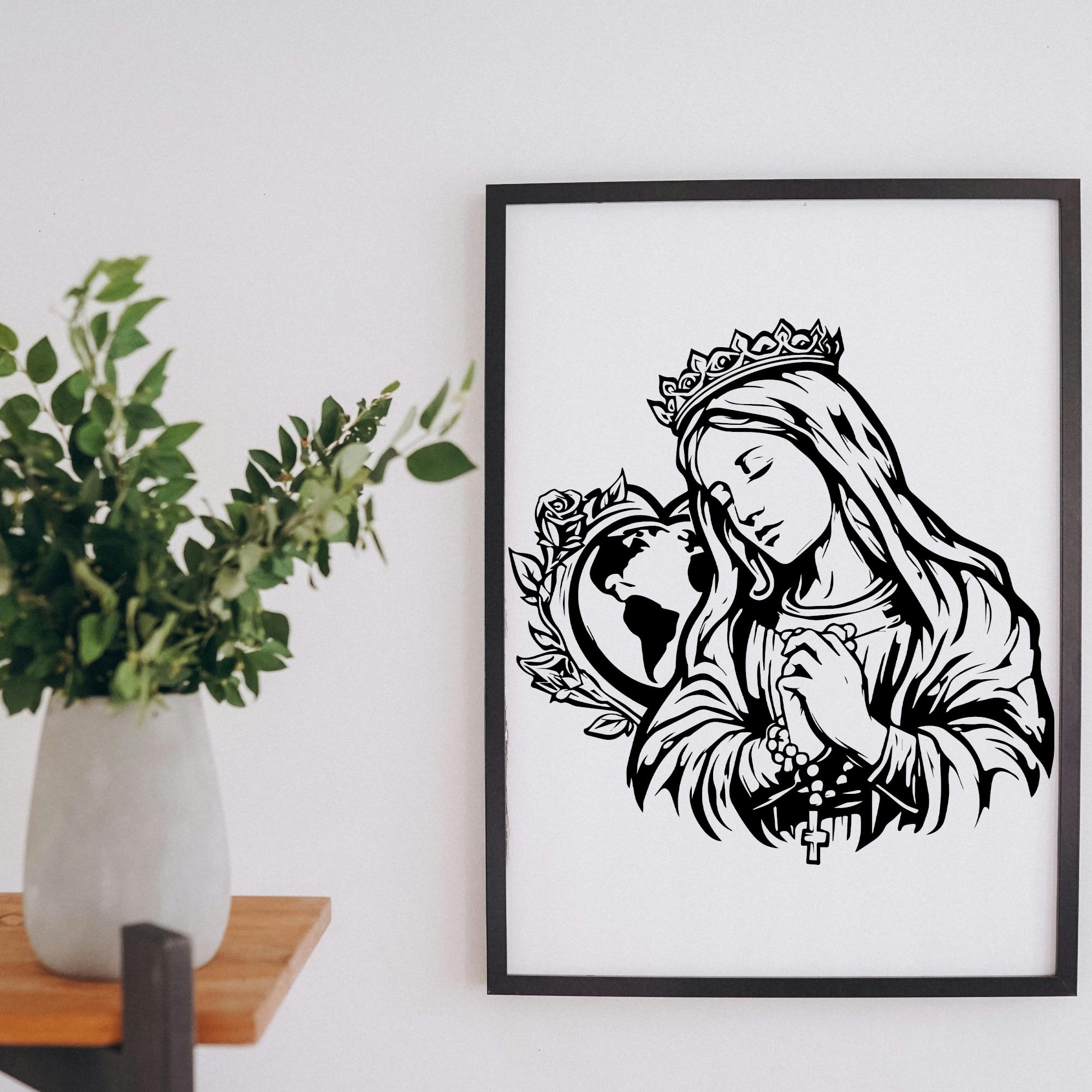 120+ Saint Mary Bundle Svg, Dxf, Eps, Ai, Pdf, Jpg, Png Virgin Mary ...
