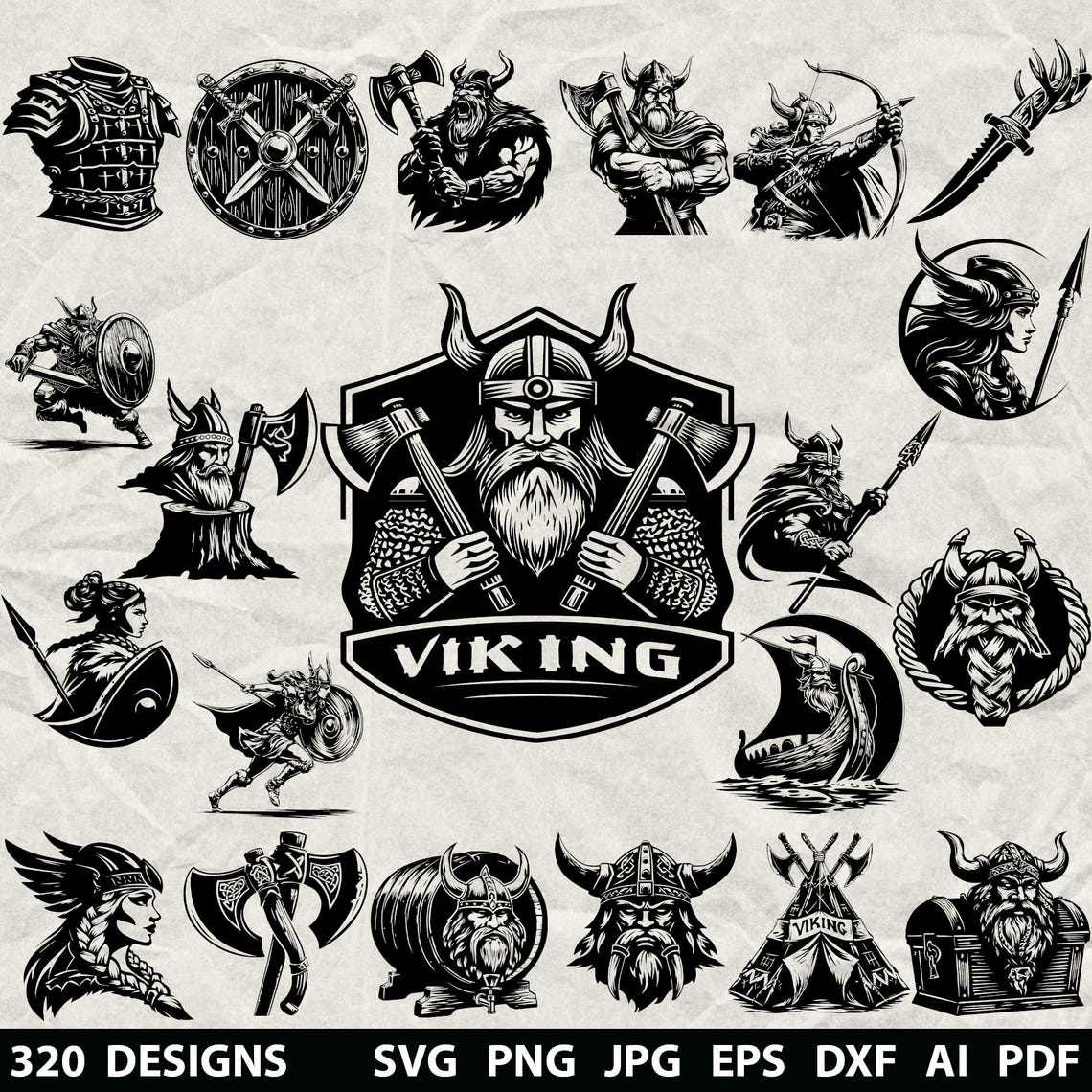 320 Viking Norse Valhalla Helmet Medieval Warrior Silhouette Svg, Dxf ...
