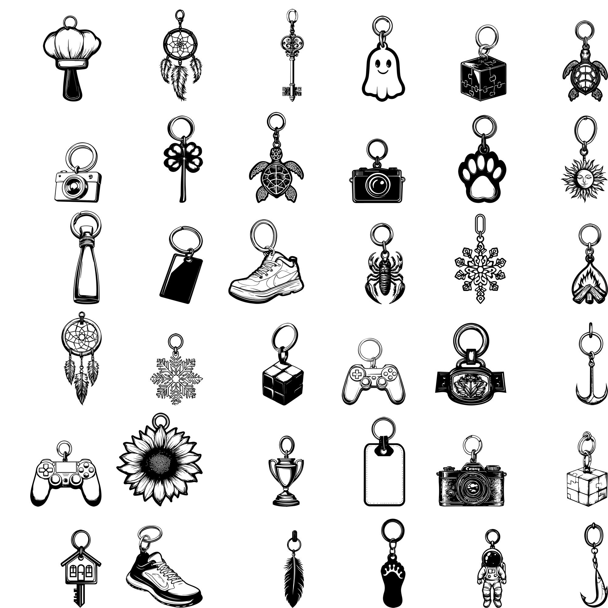 118 Keychain Laser File Svg, Dxf, Eps, Ai, Pdf, Jpg, Png Keychain ...