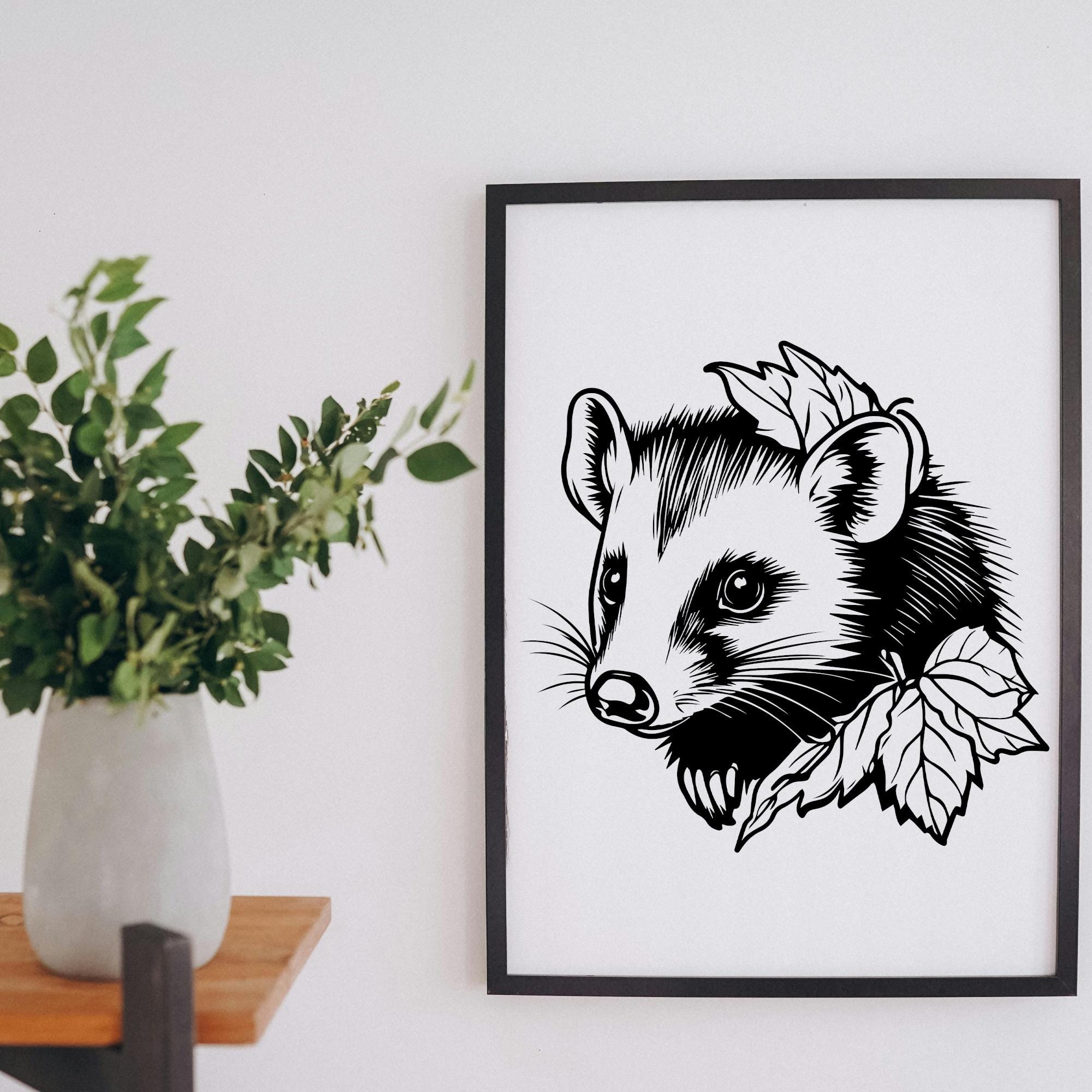 60+ Opossum Bundle Svg, Dxf, Eps, Ai, Pdf, Jpg, Png Opossum Grayscale ...